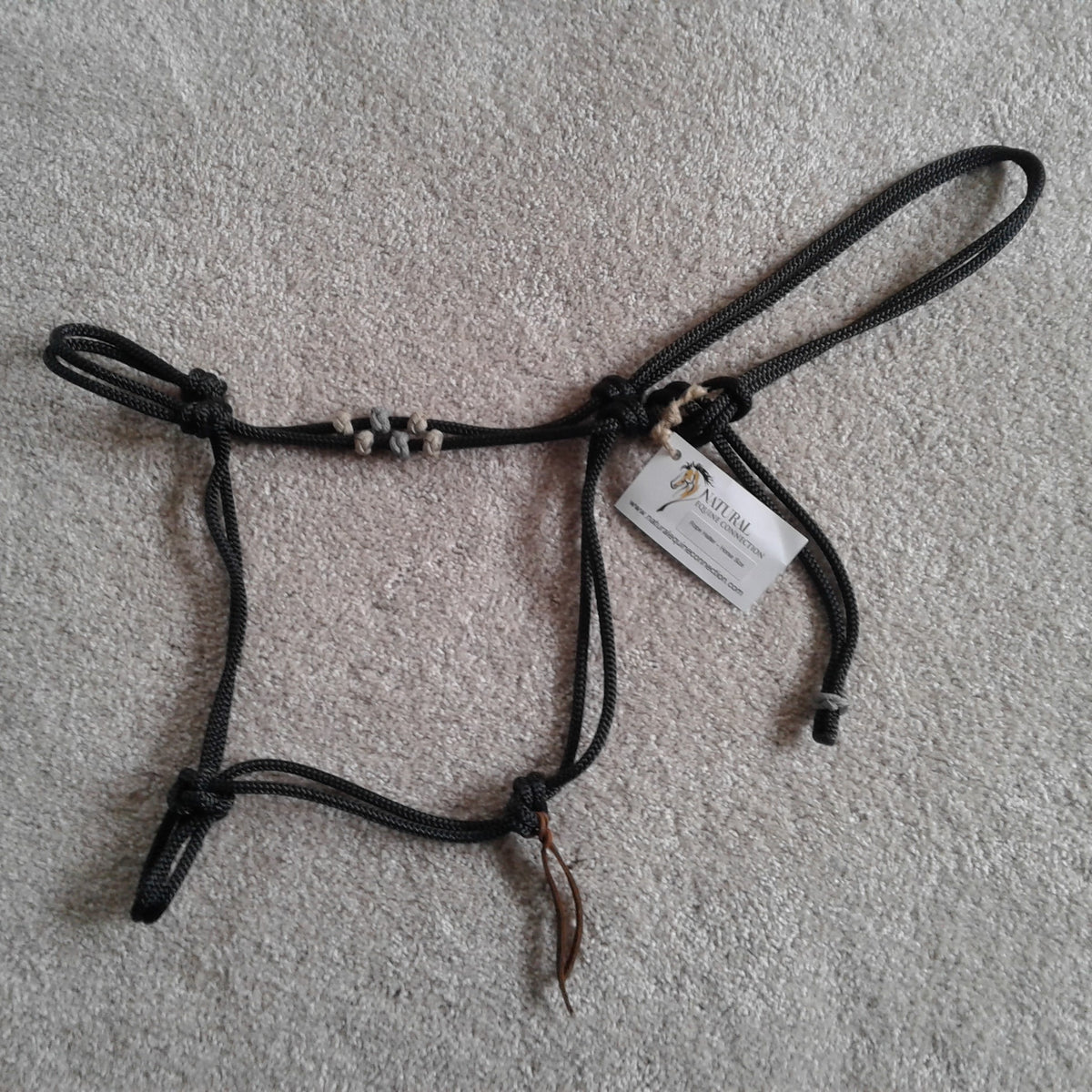 Rope Horse Training Halter with Fiador Knot – Natural Equine Connection