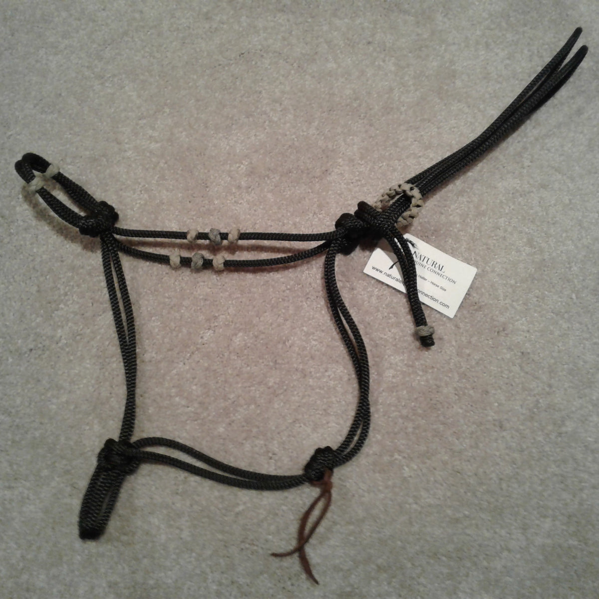 Rope Horse Training Halter with Fiador Knot – Natural Equine Connection